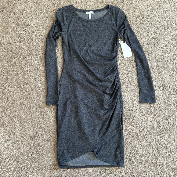 Leith | Dresses | Nwt Leith Long Sleeve Ruched Dress | Poshmark